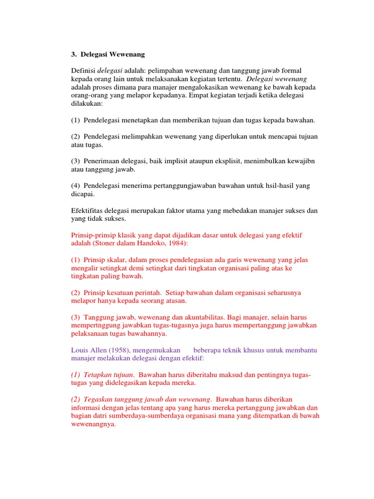 Delegasi Wewenang | PDF