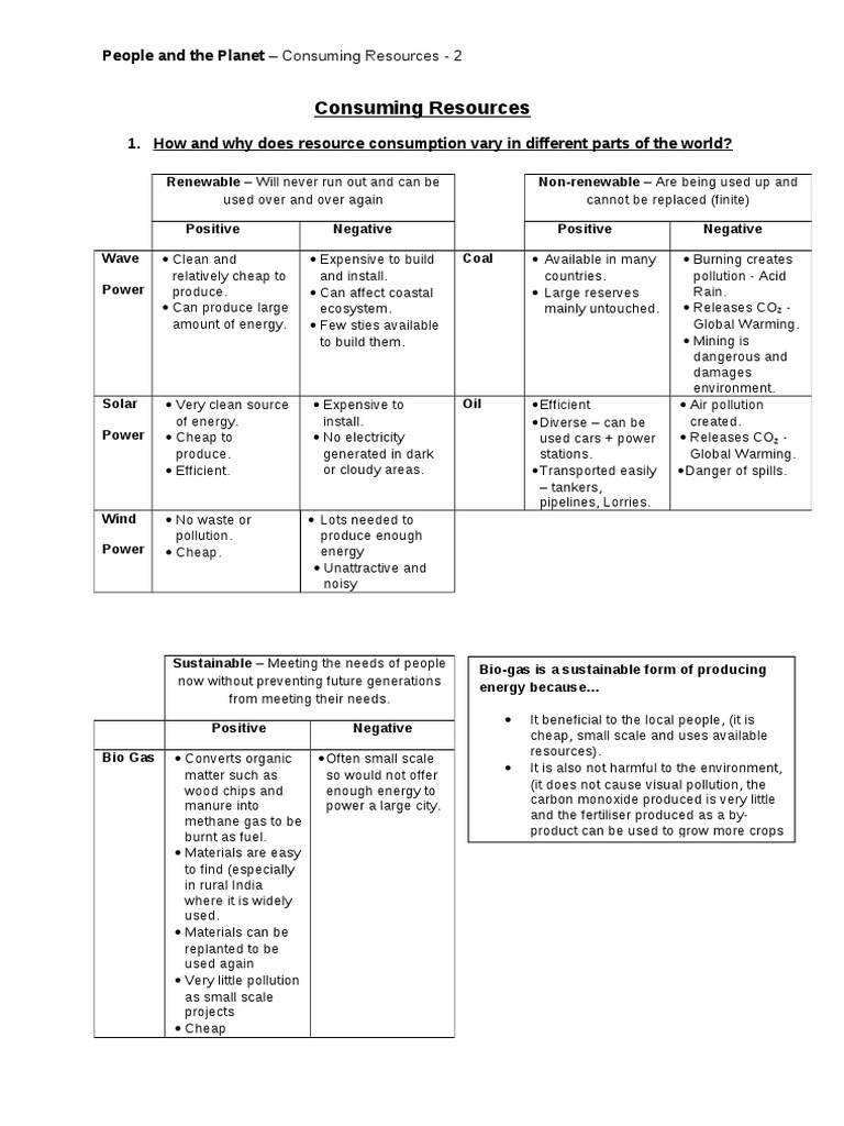 2 - Consuming Resources | PDF | Resource | Sustainability