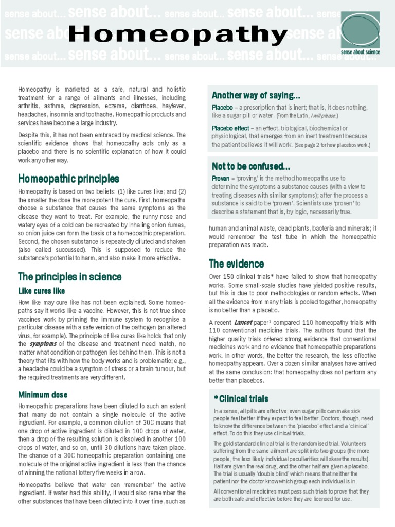 Homeopathy.pdf | Homeopathy | Placebo