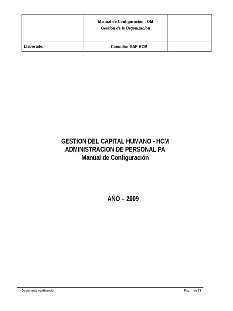 Manual Configuracion HCM-OM | PDF | Tabla (base de datos) | Unión Europea