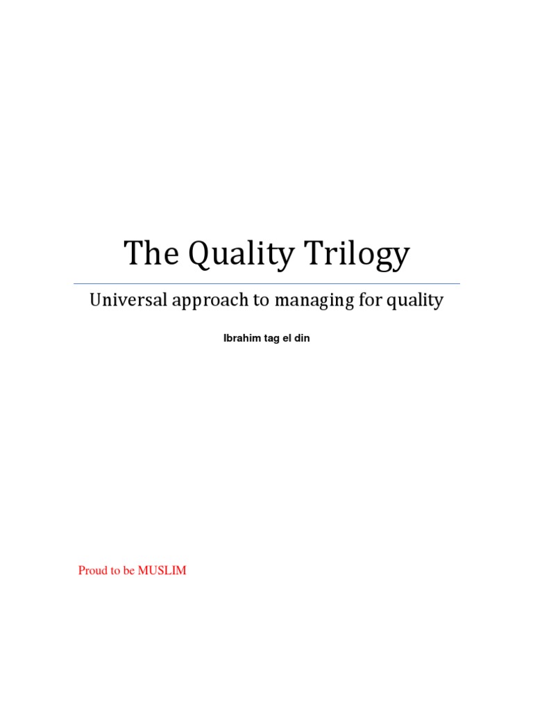 Quality Trilogy | PDF | New Product Development | Design