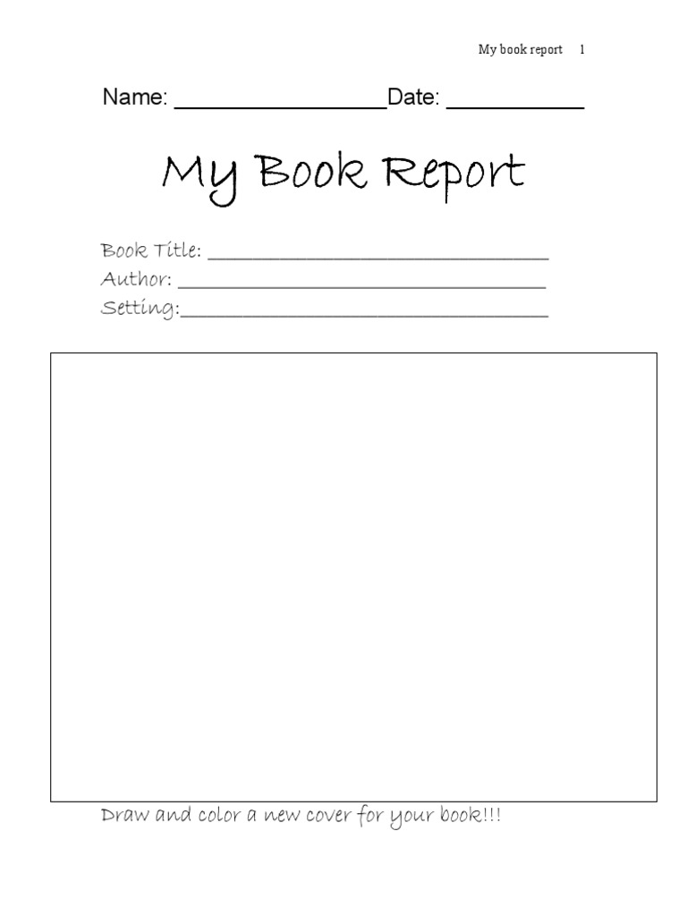 Book Reports For Kids | PDF | Plot (Narrative)