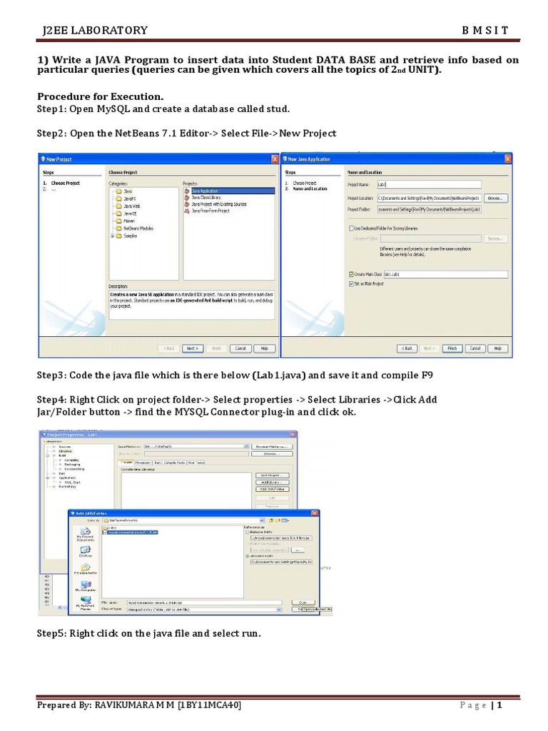 J2EE Lab Manual 2013 | PDF | Java Servlet | Java Server Pages