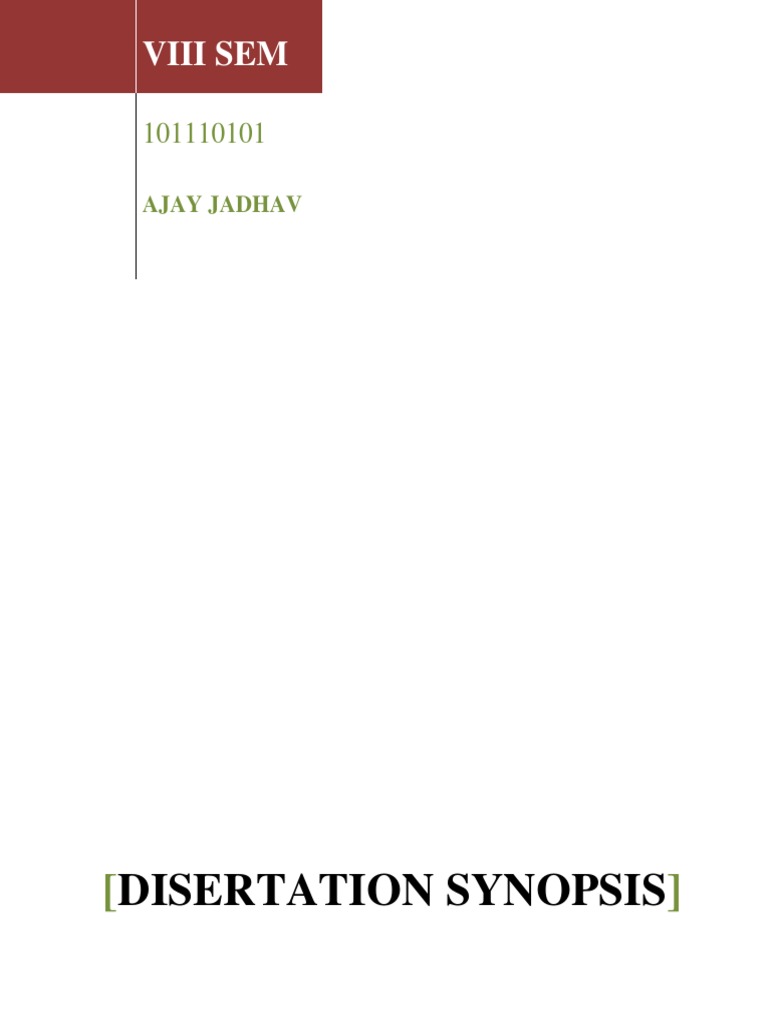 Disertation Synopsis: Viii Sem | PDF