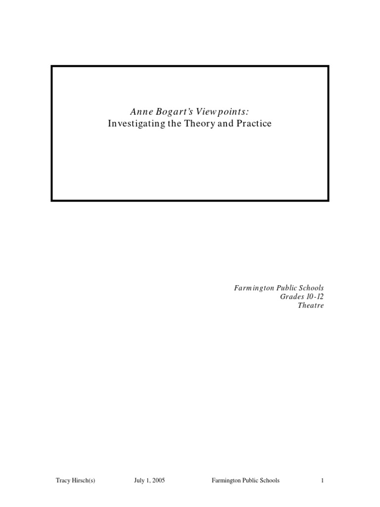 Viewpoints | PDF | Acting | Theatre