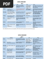 Weekly Tiffin Menu Card | PDF