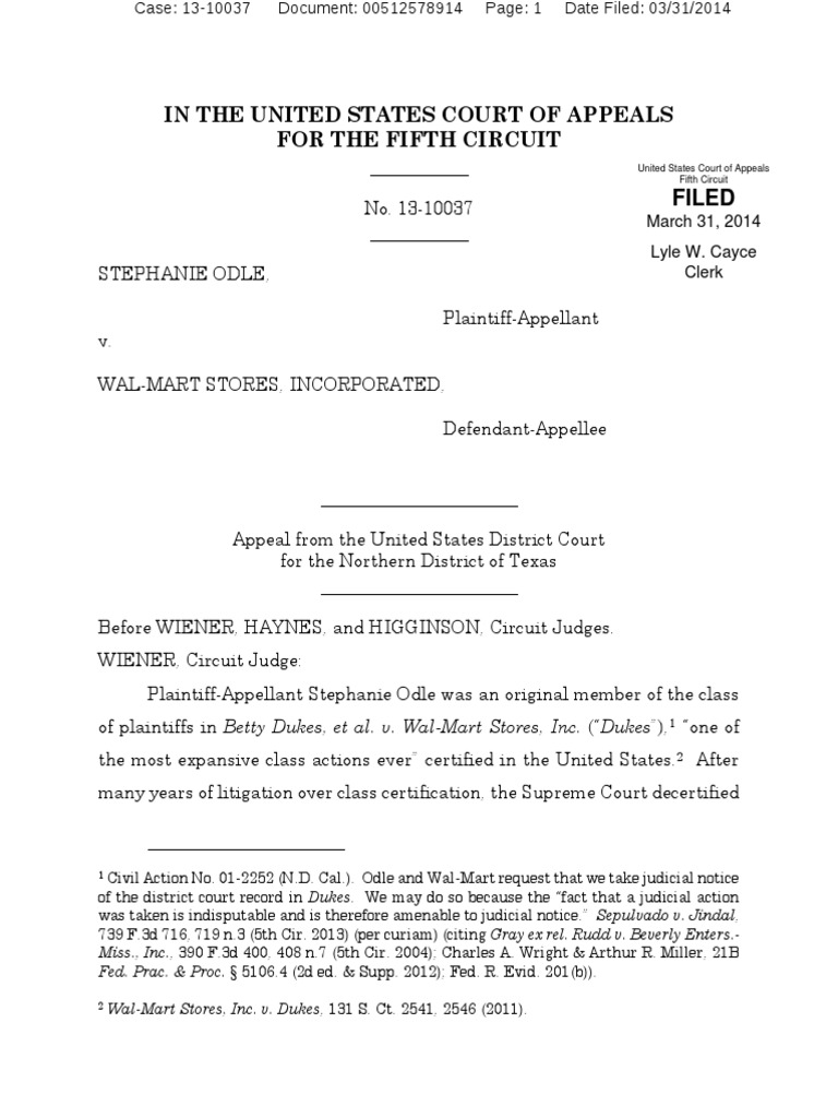 In The United States Court of Appeals For The Fifth Circuit: Filed | PDF