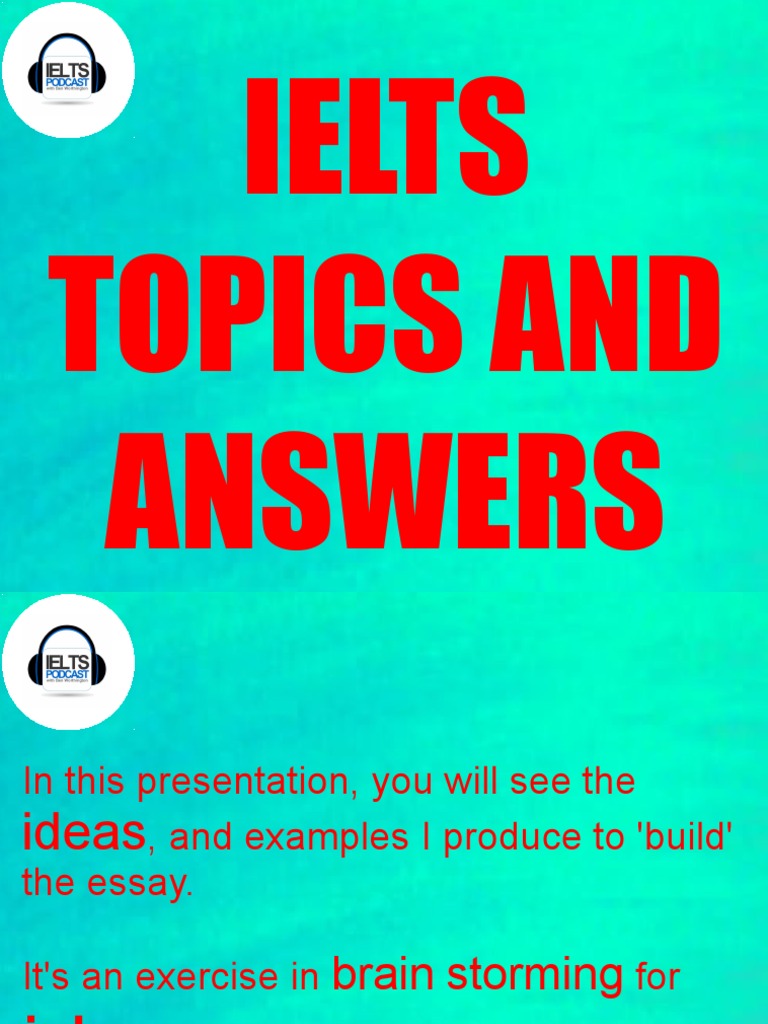 IELTS Essay Topics With Answers (Writing Task 2) | PDF | Globalization ...