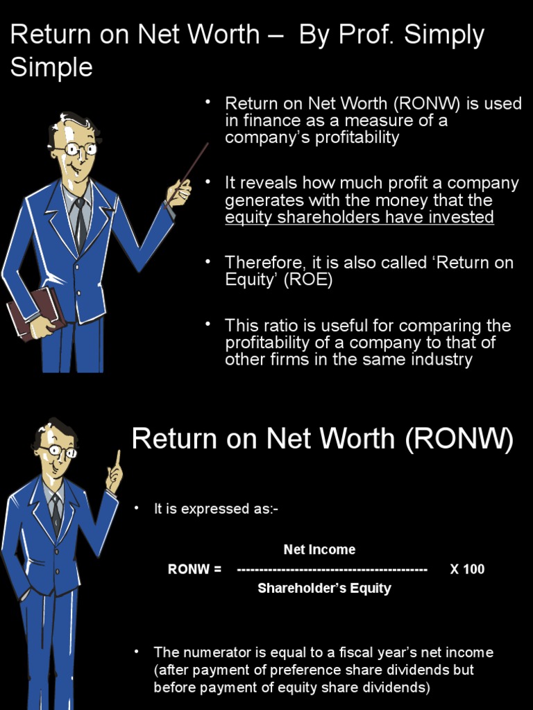 Return On Net Worth - by Prof. Simply Simple | PDF | Return On Equity ...