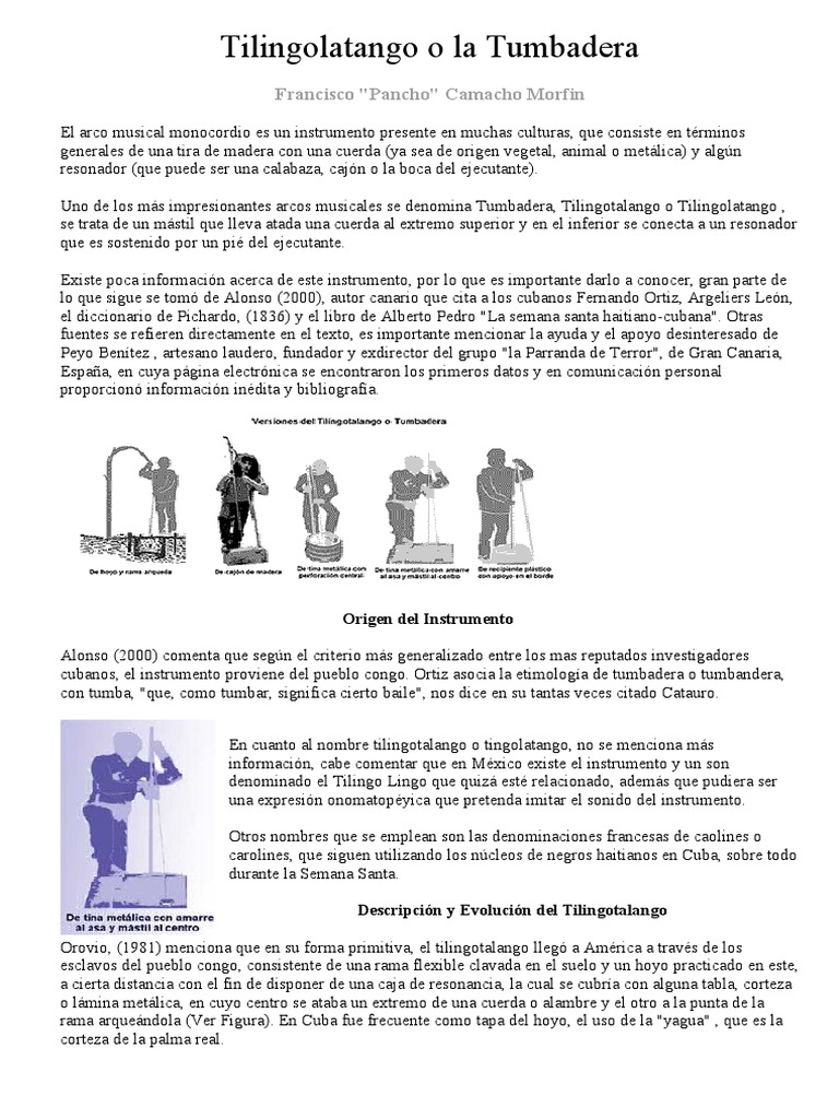 Tilingolatango o La Tumbadera | PDF | La Bamba (Canción) | Instrumentos ...