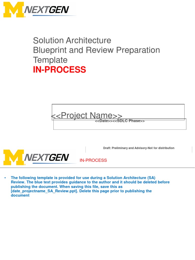 Solution Architecture Review Blueprint Preparation Template Pdf Business Intelligence Data