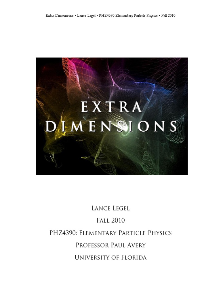 Extra Dimensions | PDF | General Relativity | Gravity