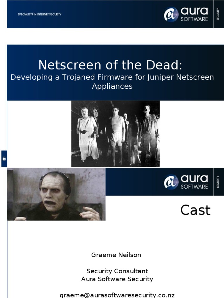 Netscreen of The Dead:: Developing A Trojaned Firmware For Juniper Netscreen Appliances | PDF ...
