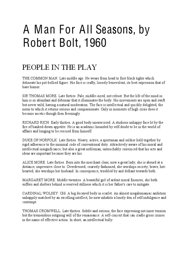 A Man For All Seasons - Robert Bolt | PDF