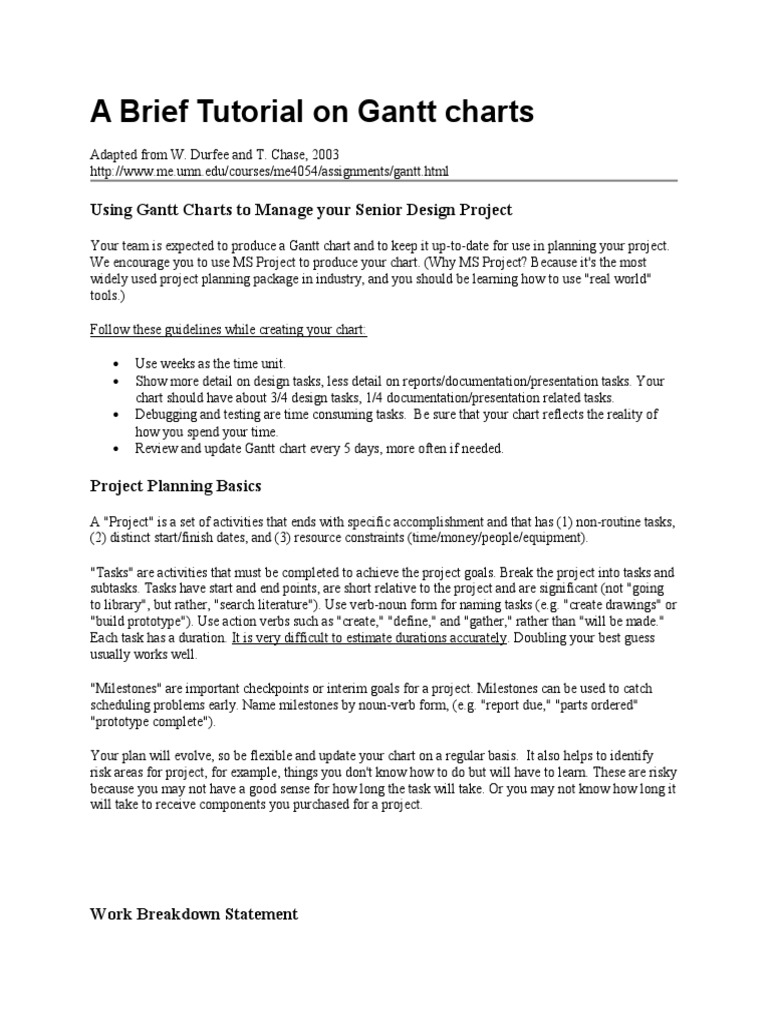 Gantt Chart Tutorial 4007 Pdf