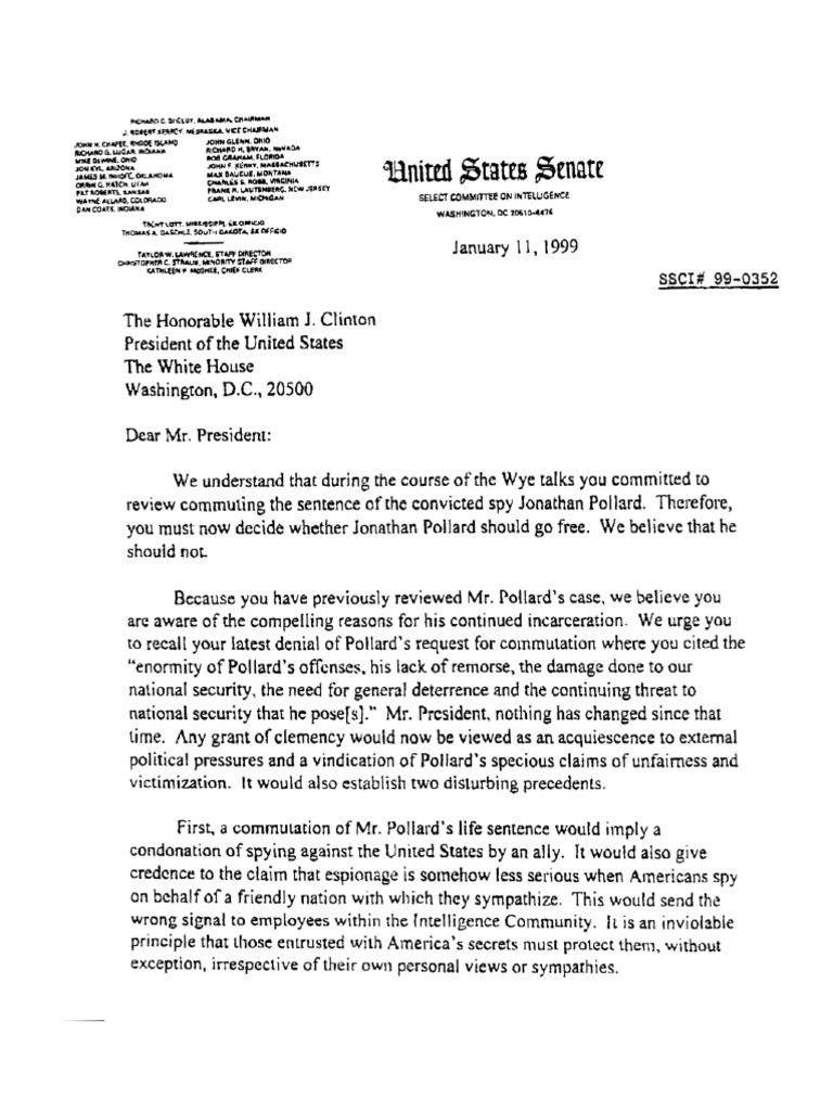 Pollard Letter | PDF