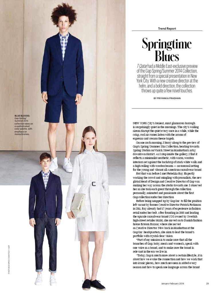 Springtime Blues | PDF | Gap Inc. | Fashion