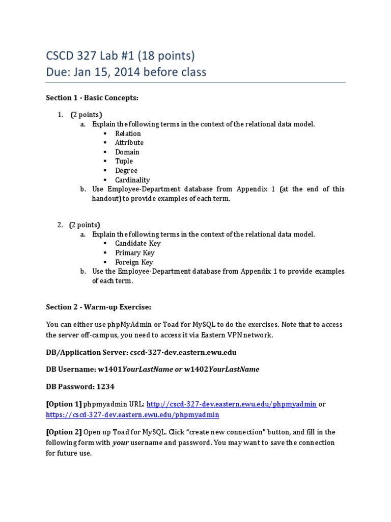 Lab1 1eggeggse | PDF | Relational Model | Databases