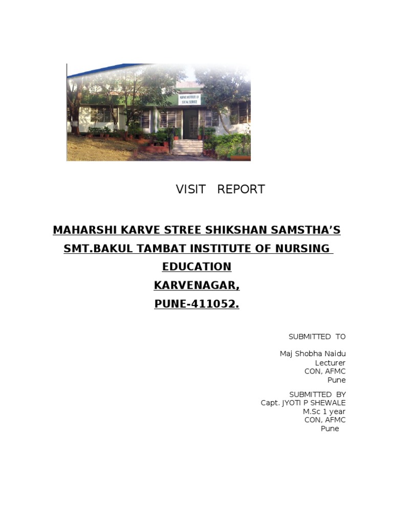 Visit Report | PDF | Nursing | Health Care