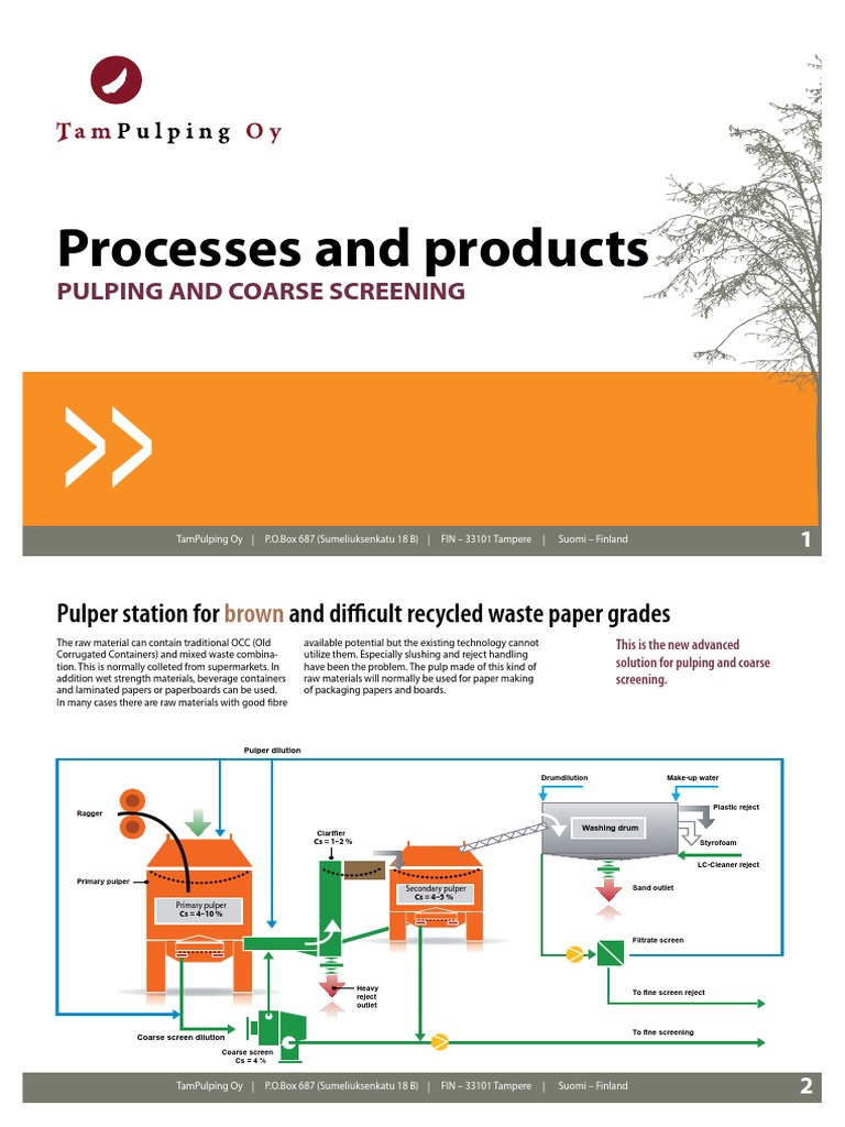 Coarse Screen | PDF | Pulp (Paper) | Paper