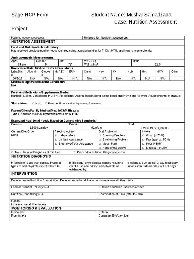 Project NCP Form | PDF