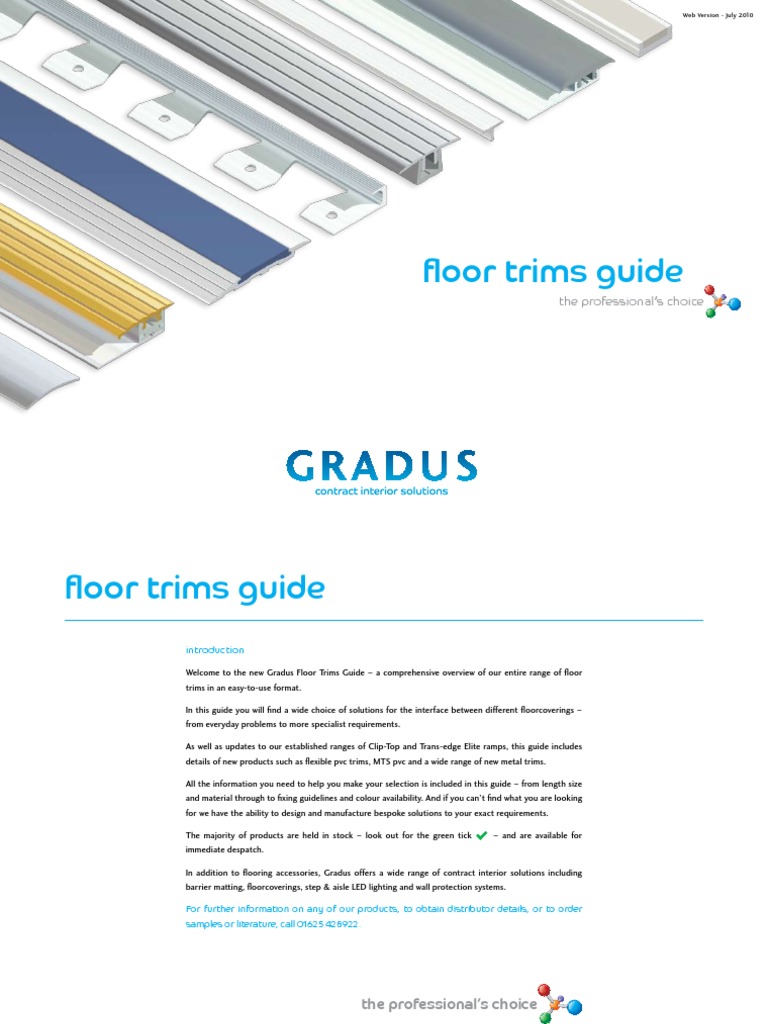 Catalogue - Floor Trims Guide | Download Free PDF | Flooring | Tile