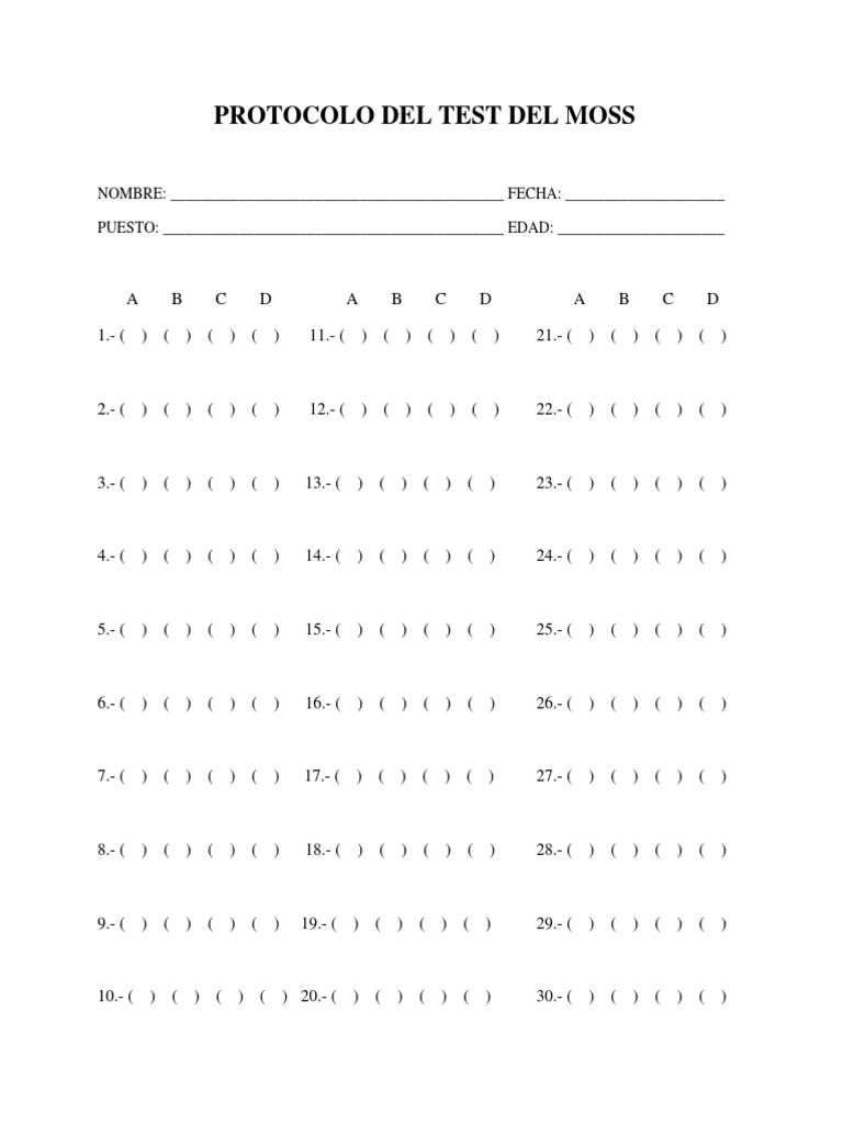 Test Moss | PDF