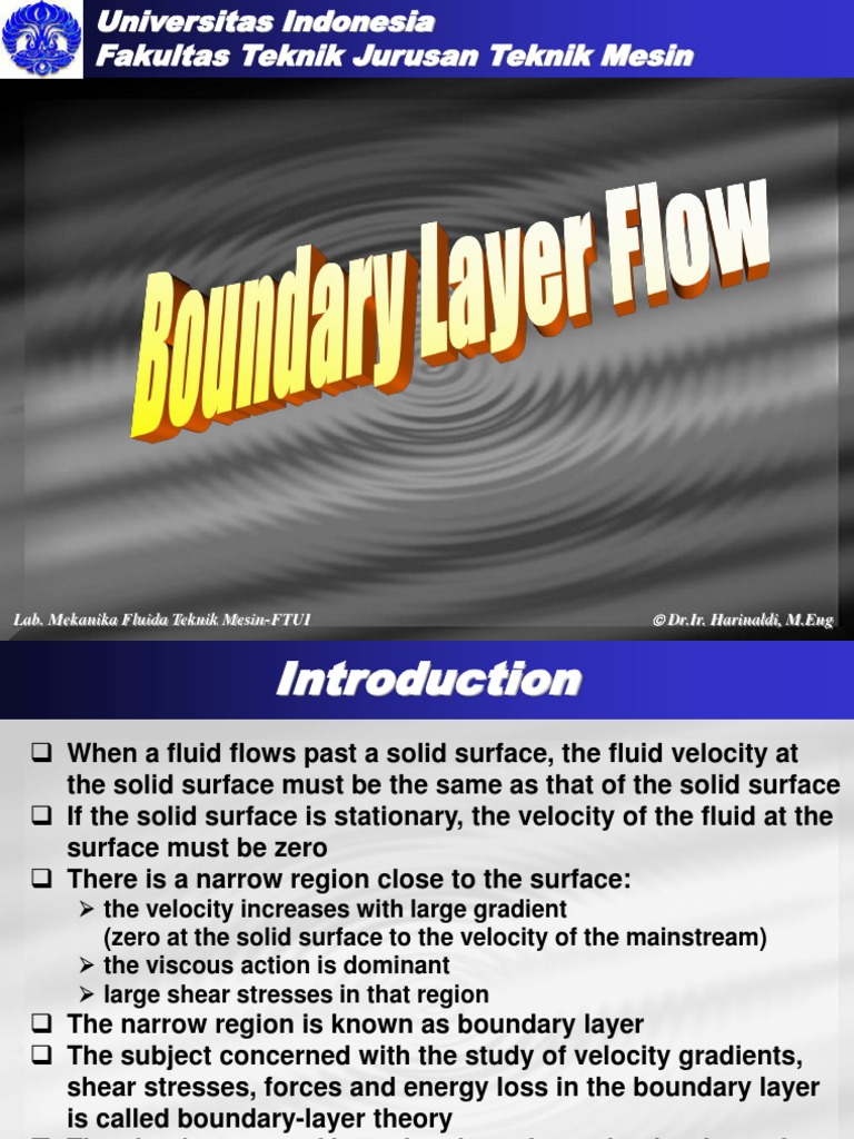 Boundary Layer Flow | PDF | Boundary Layer | Laminar Flow