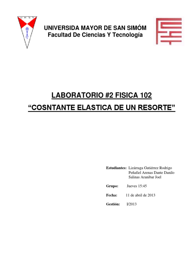 Constante Elastica Completo | PDF | Elasticidad (Física) | Estrés ...