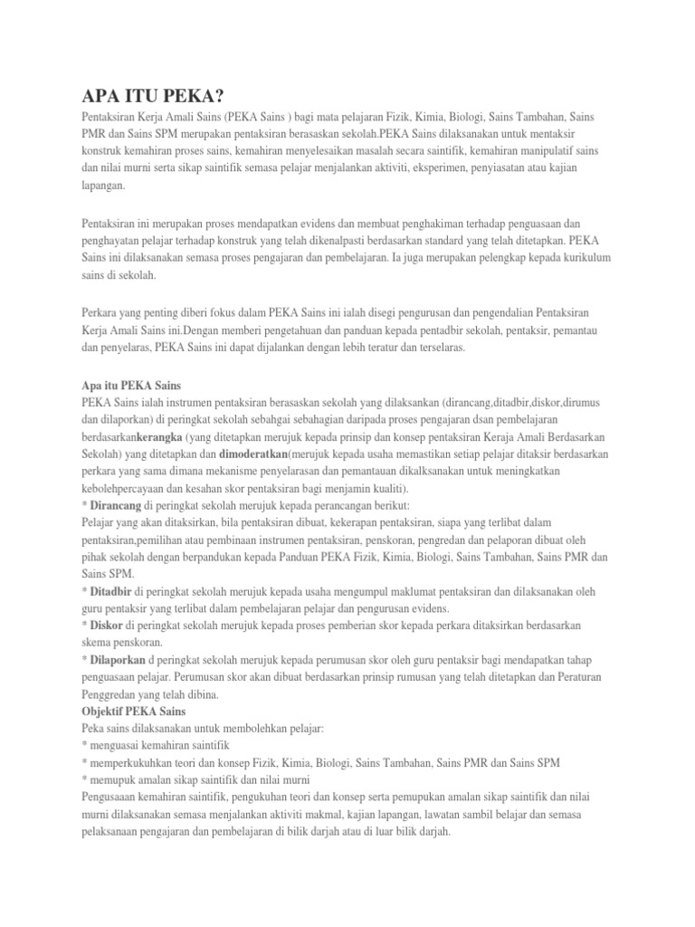 Apa Itu Peka | PDF