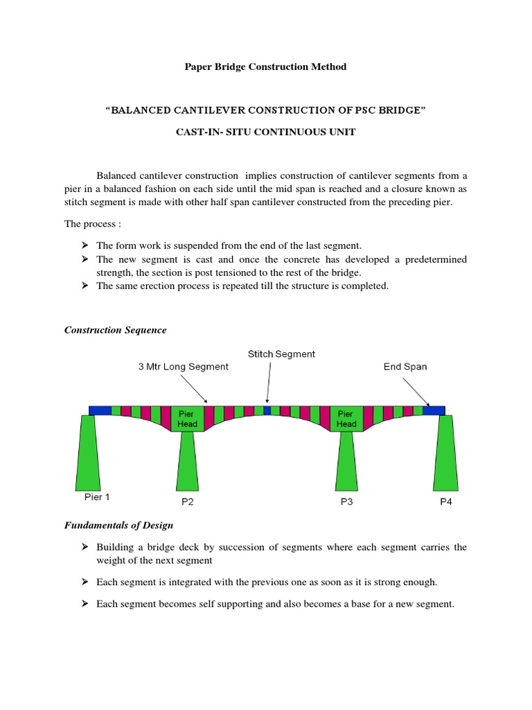 Paper Bridge Construction Method | PDF | Bridge | Concrete