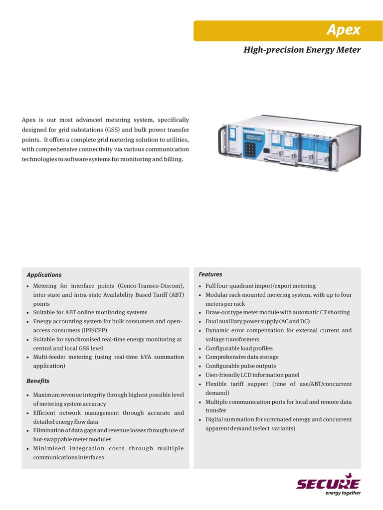 The Apex 100: A High-End Precision Meter for Generation, Transmission ...