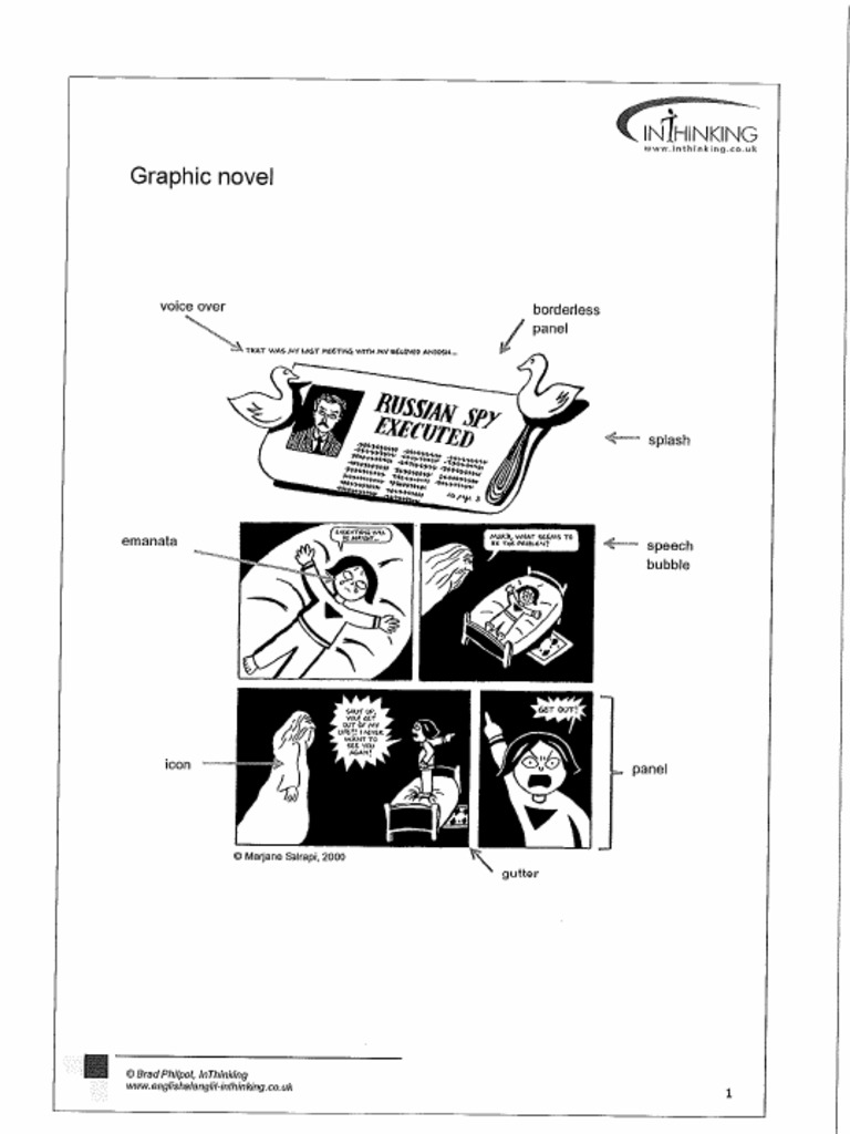 Graphic novel conventions and visual language terminology