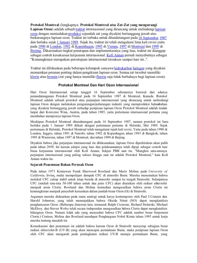 Protokol Montreal | PDF