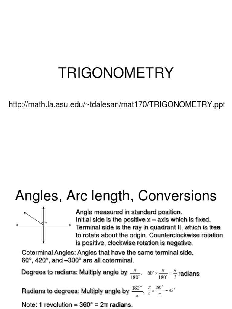 Essential Trigonometry Concepts | PDF | Trigonometric Functions | Sine