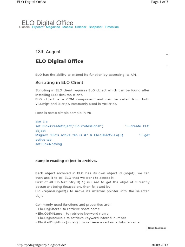 ELO Samples | PDF | Component Object Model | Areas Of Computer Science