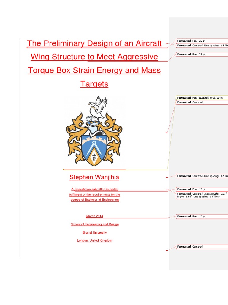 Topology Optimization of A Wing Box Rib | PDF | Structural Analysis ...