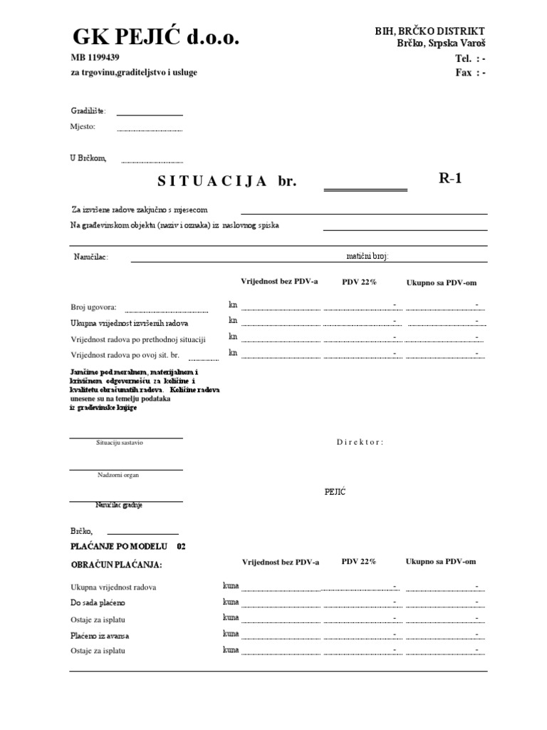 Situacija DOKUMENTACIJA NA GRADILISTU | PDF
