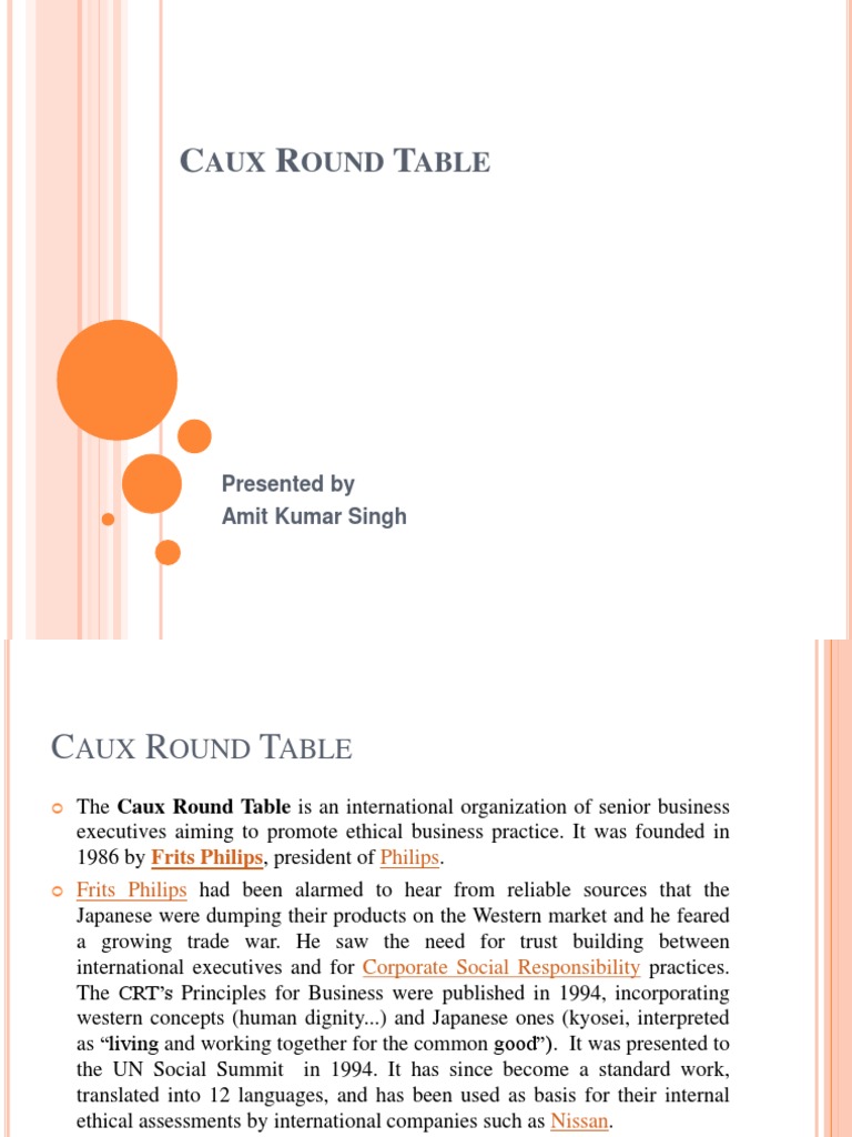 Caux Round Table | Politics | Business