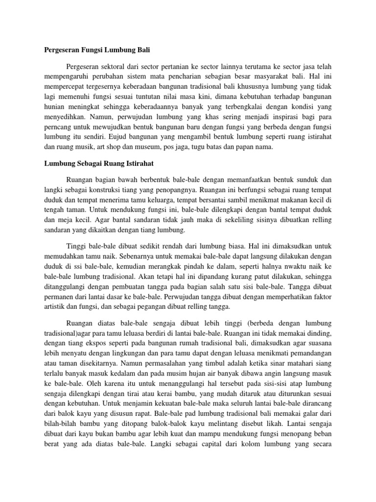 Transformasi Lumbung Bali Modern | PDF | Seni