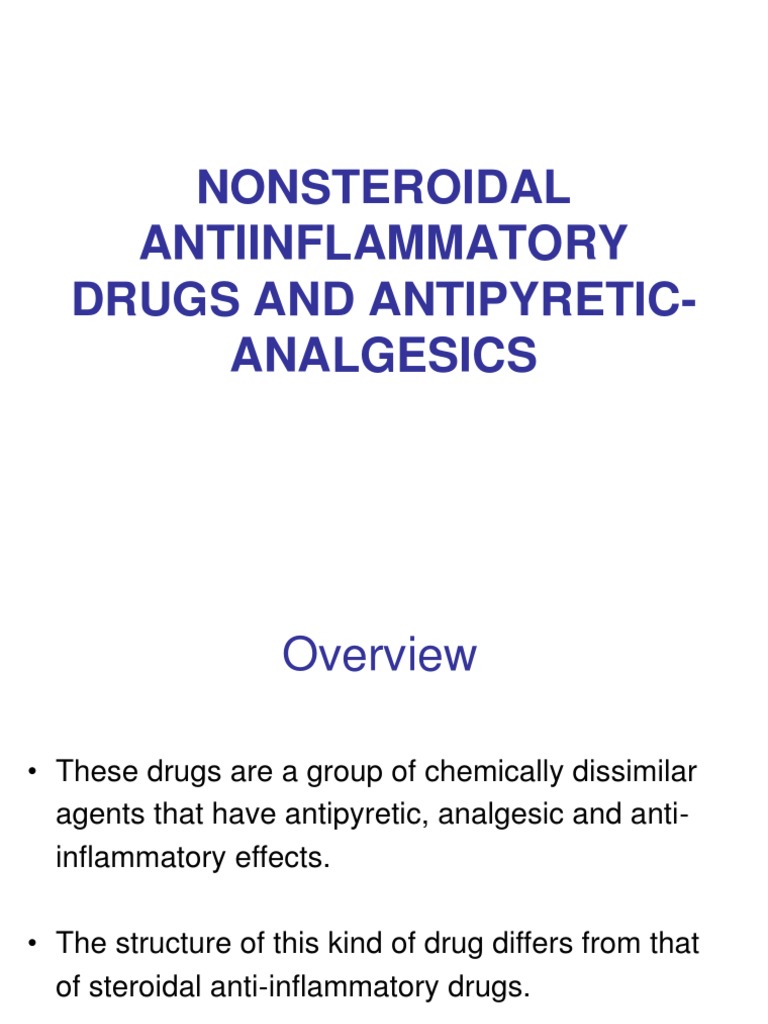 Nonsteroidal Antiinflammatory Drugs and Antipyretic- Analgesics (1 ...