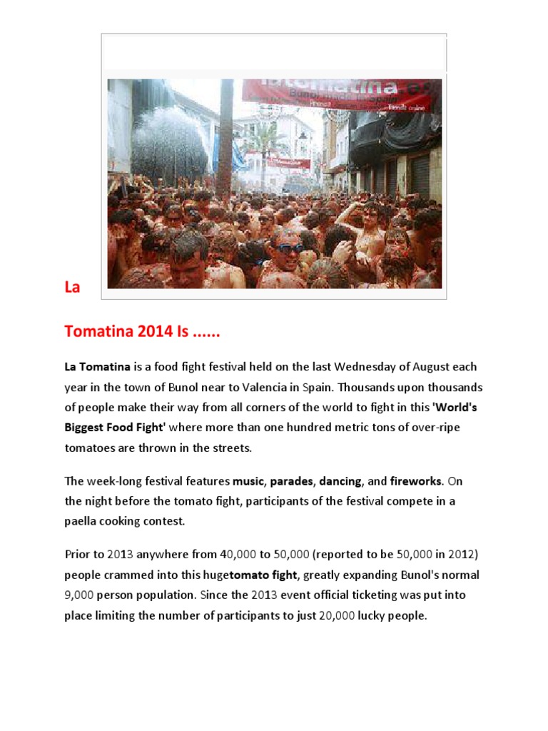 La Tomatina | PDF
