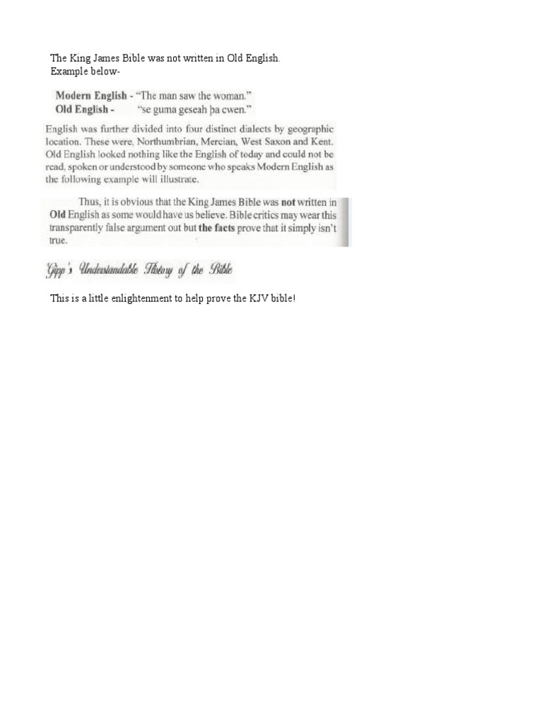KJV Bible: Misconceptions Explained | PDF