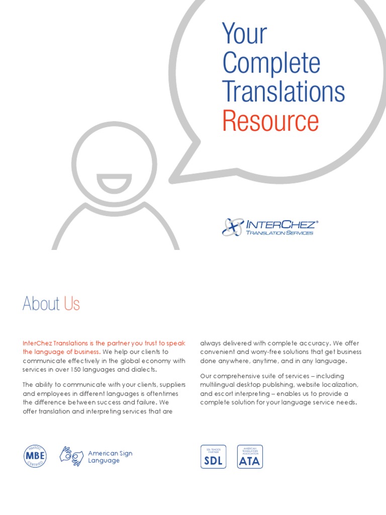 Translation Services Brochure | PDF | Language Interpretation ...