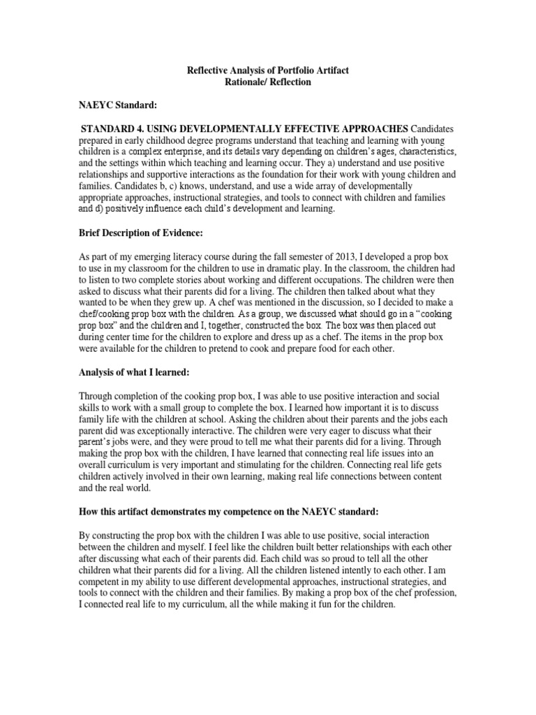 Naeyc Standard 4 | PDF | Early Childhood Education | Educational Psychology