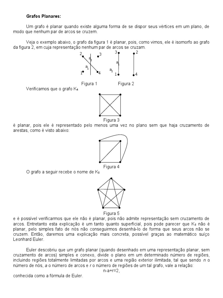 Grafos Planares | PDF | Teoria dos Gráficos | Vértice (teoria dos gráficos)
