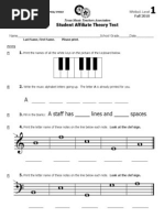 Music Theory Practice Test | PDF