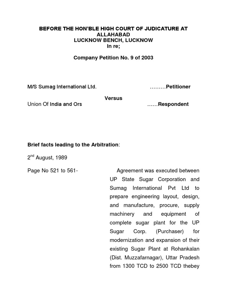 Arbitration Claim | PDF | Guarantee | Judge