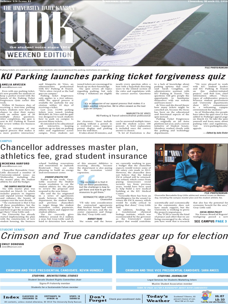 KU Parking Launches Parking Ticket Forgiveness Quiz: The University ...