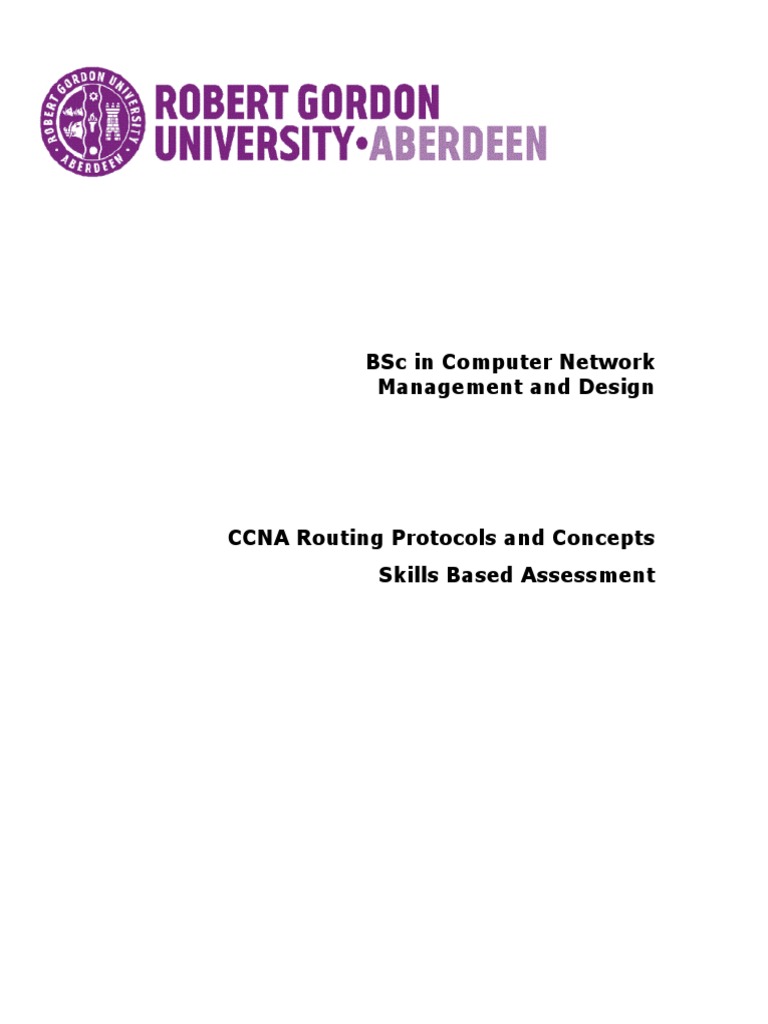 CCNA Routing Protocols and Concepts SBA (Special) | PDF | Routing | Ip Address